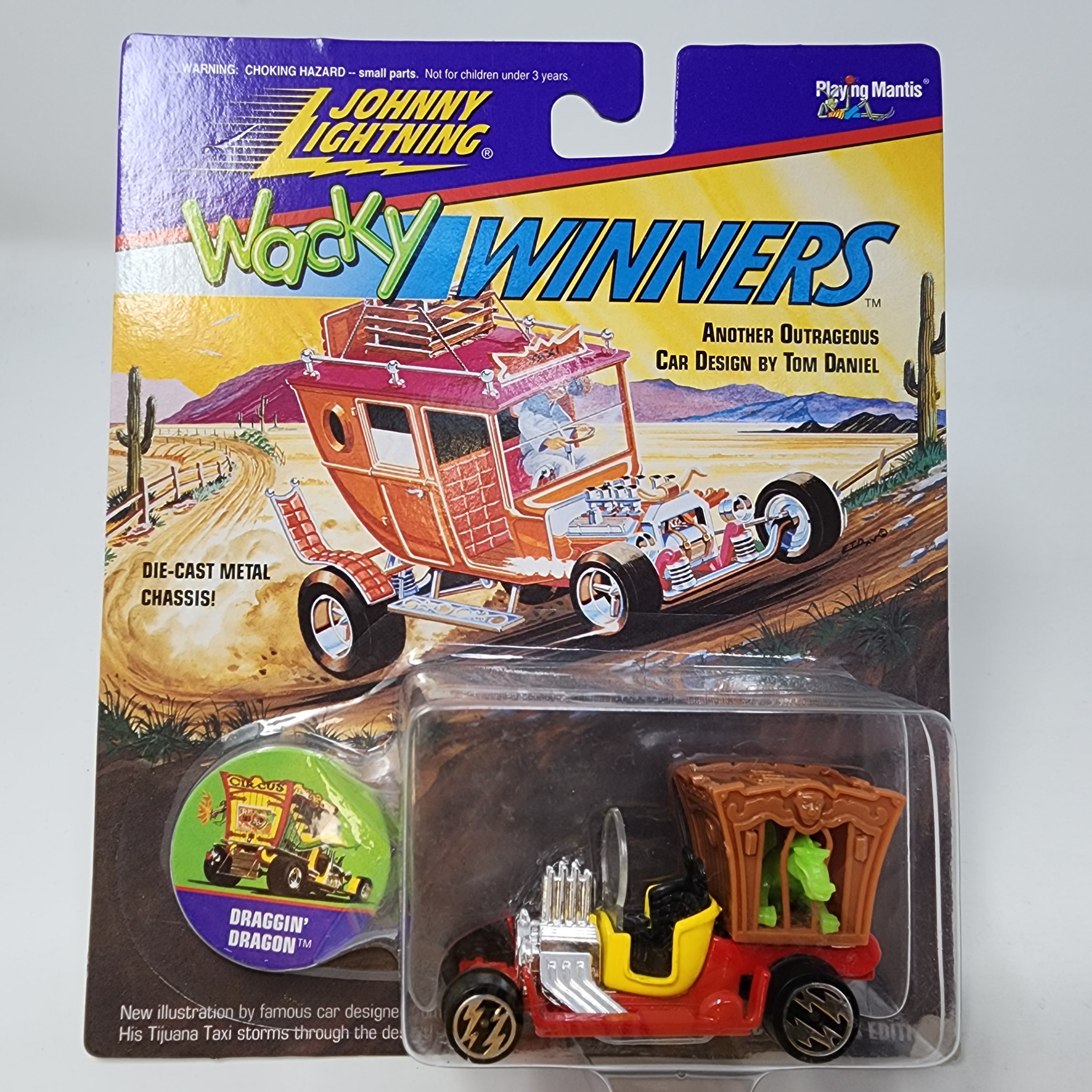 Draggin Wagon * RED/YELLOW * Johnny Lightning Wacky Winners ...
