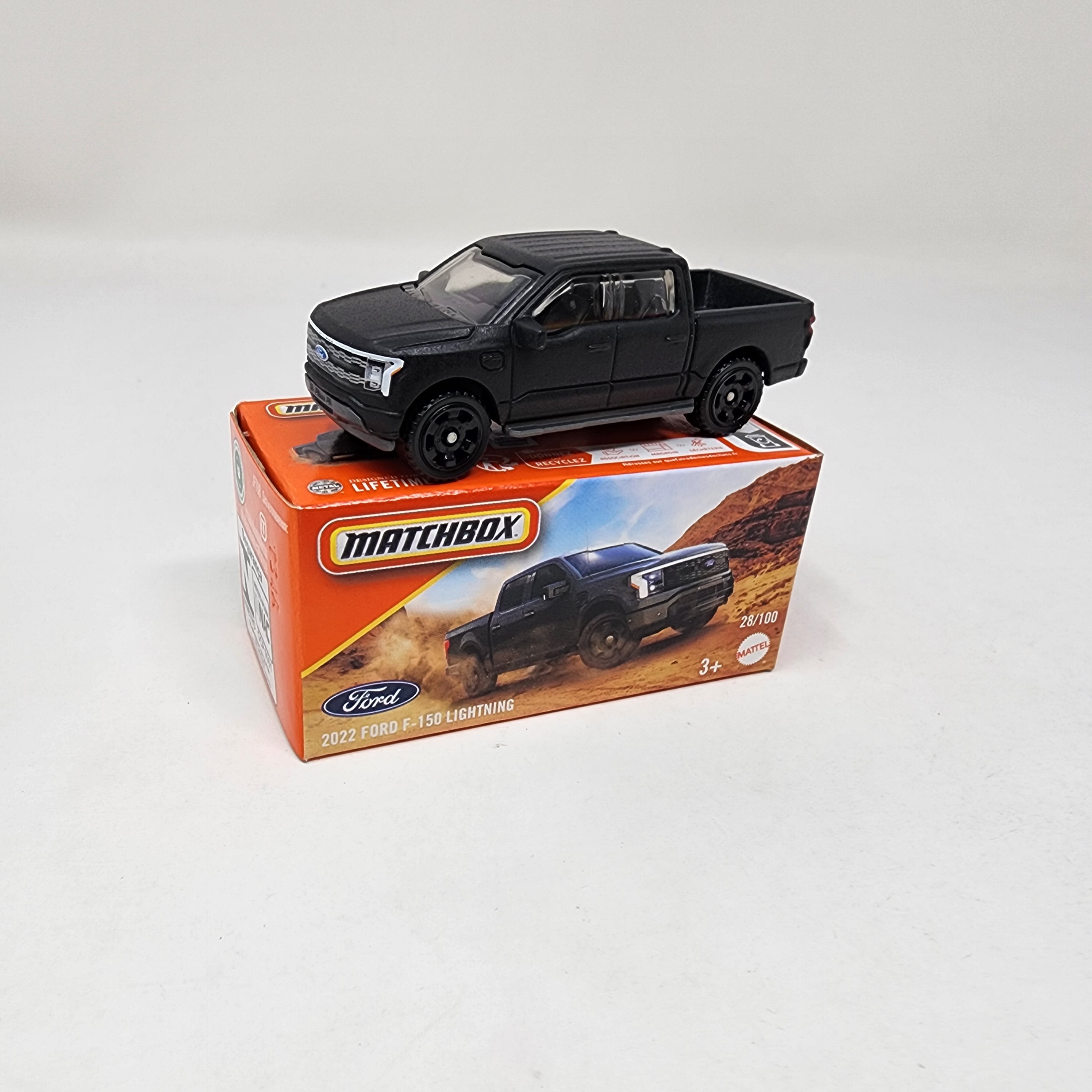 2022 Ford F-150 Lightning #28 * 2025 Matchbox Power Grabs Case A ...