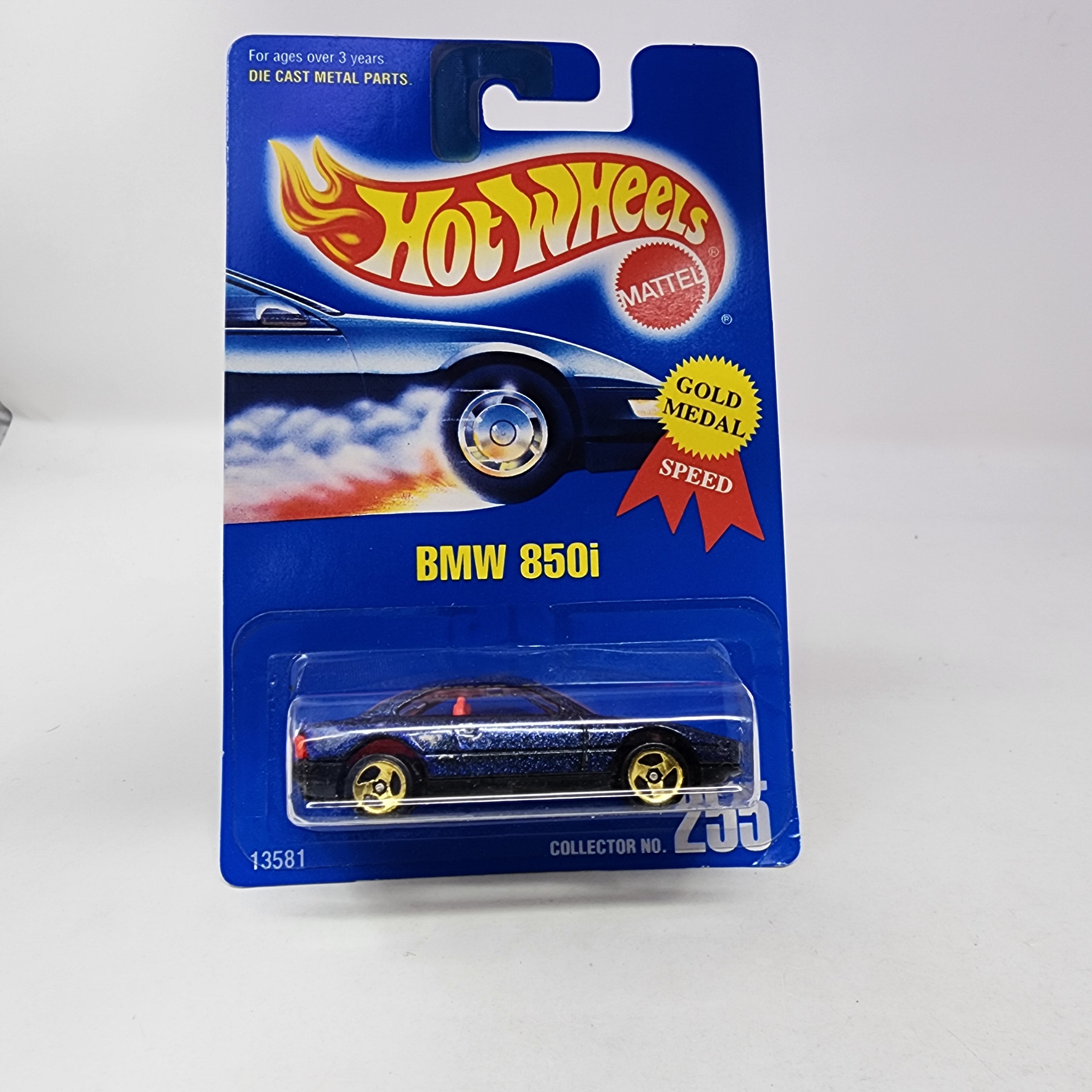 BMW 850i #255 w/ Gold 3sp Rims * Hot Wheels Blue Card – Wheelcollectors LLC