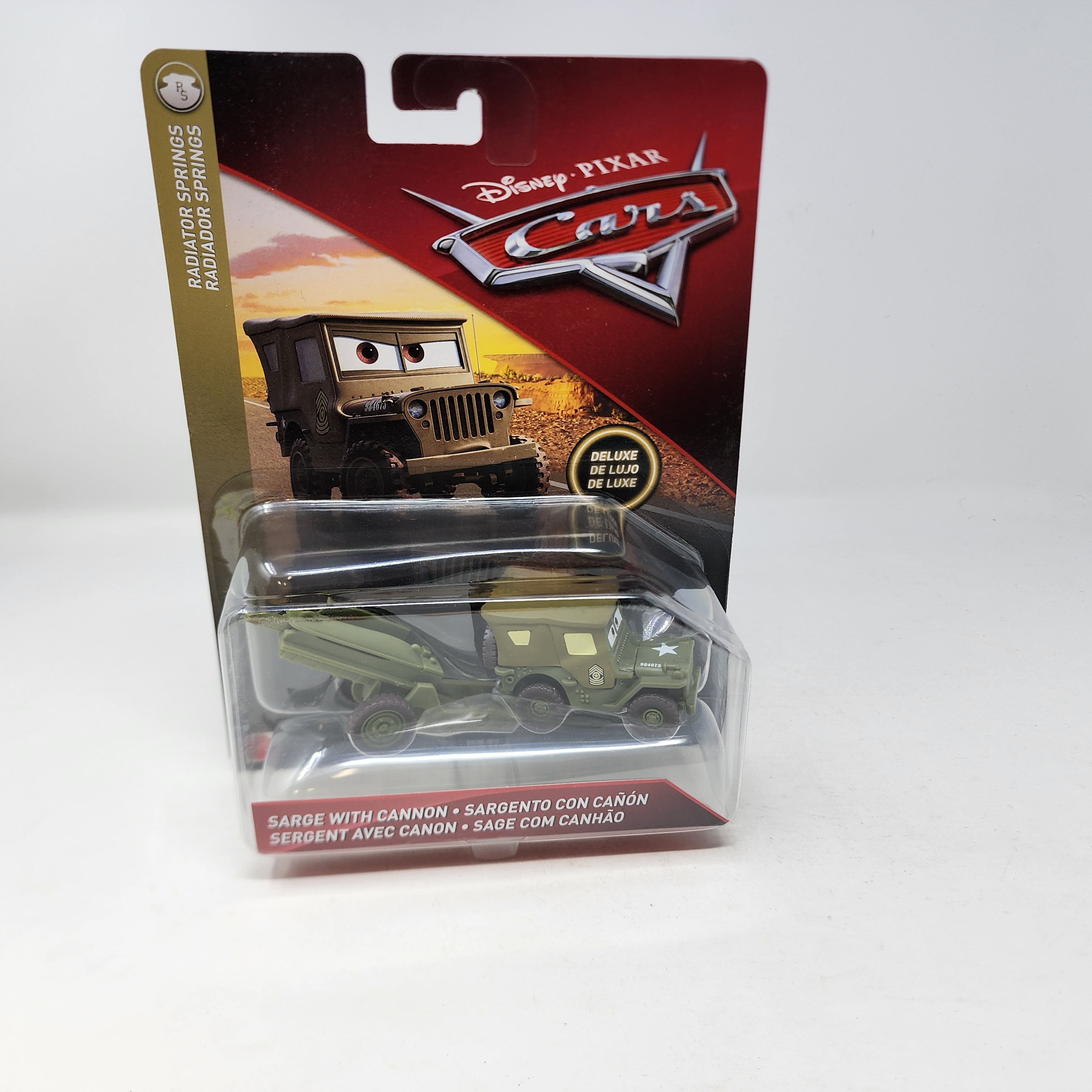 Sarge with Cannon * Disney Pixar CARS * Deluxe Series – Wheelcollectors LLC