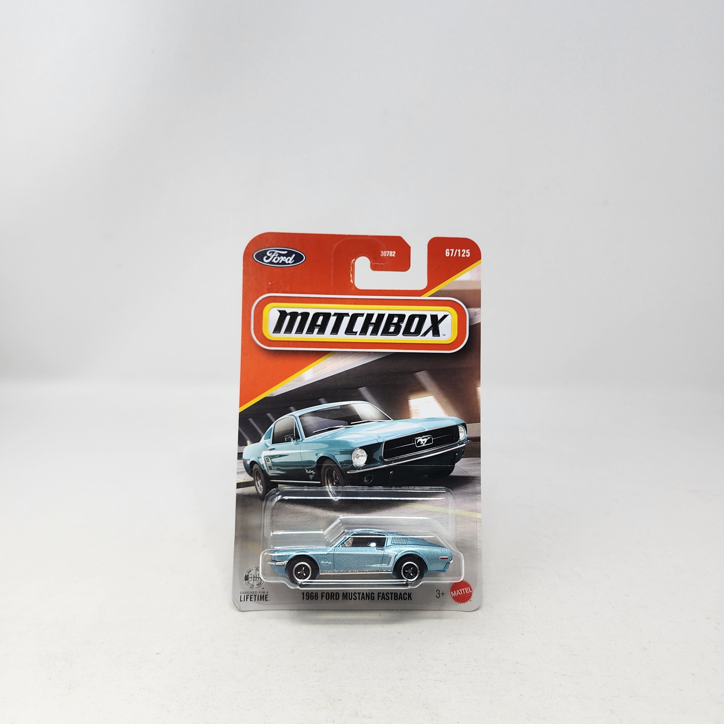 1968 Ford Mustang Fastback #67 * Light BLUE * 2025 Matchbox Basic Main ...