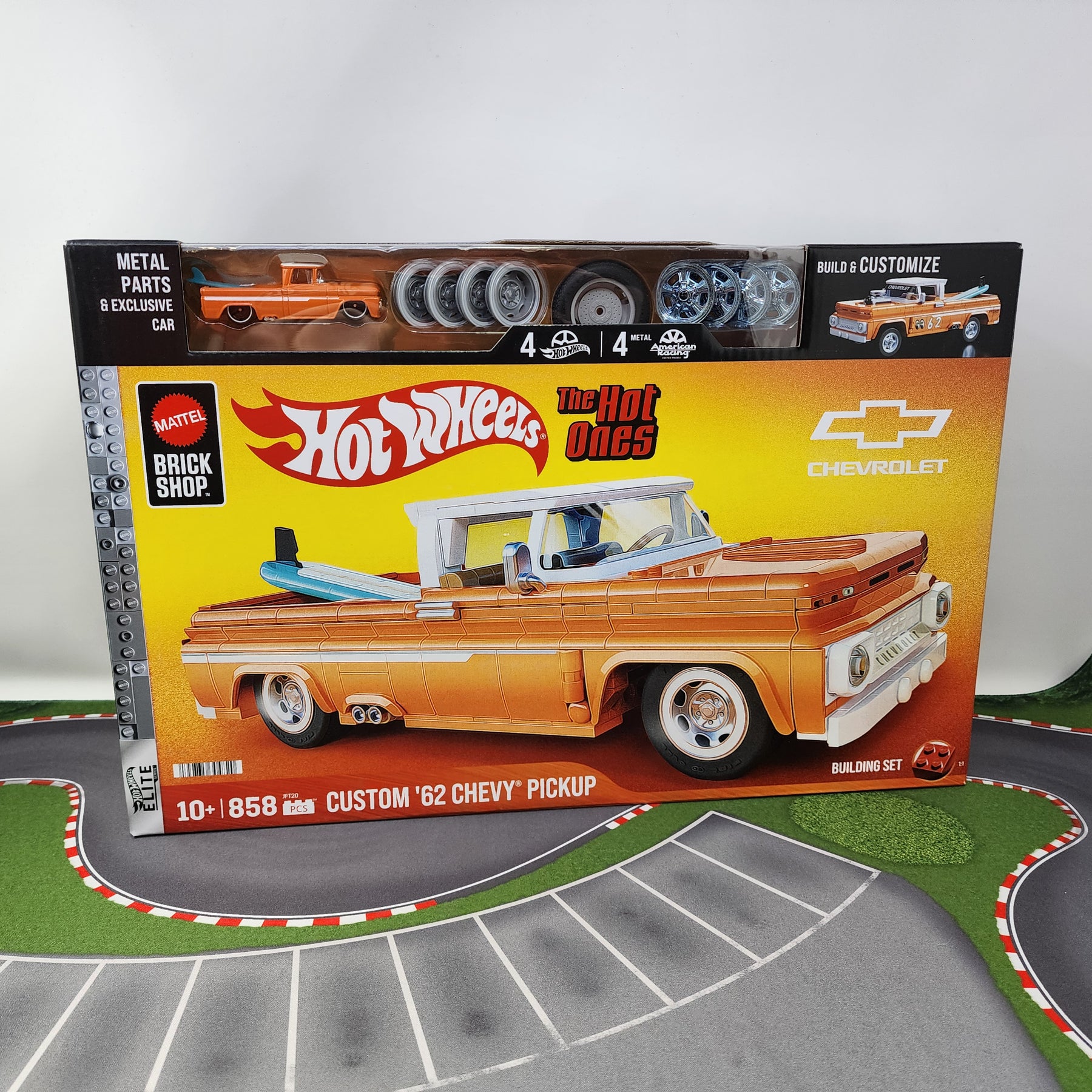 Custom '62 chevy Pickup Truck the Hot Ones * Hot Wheels Mattel Brick S ...
