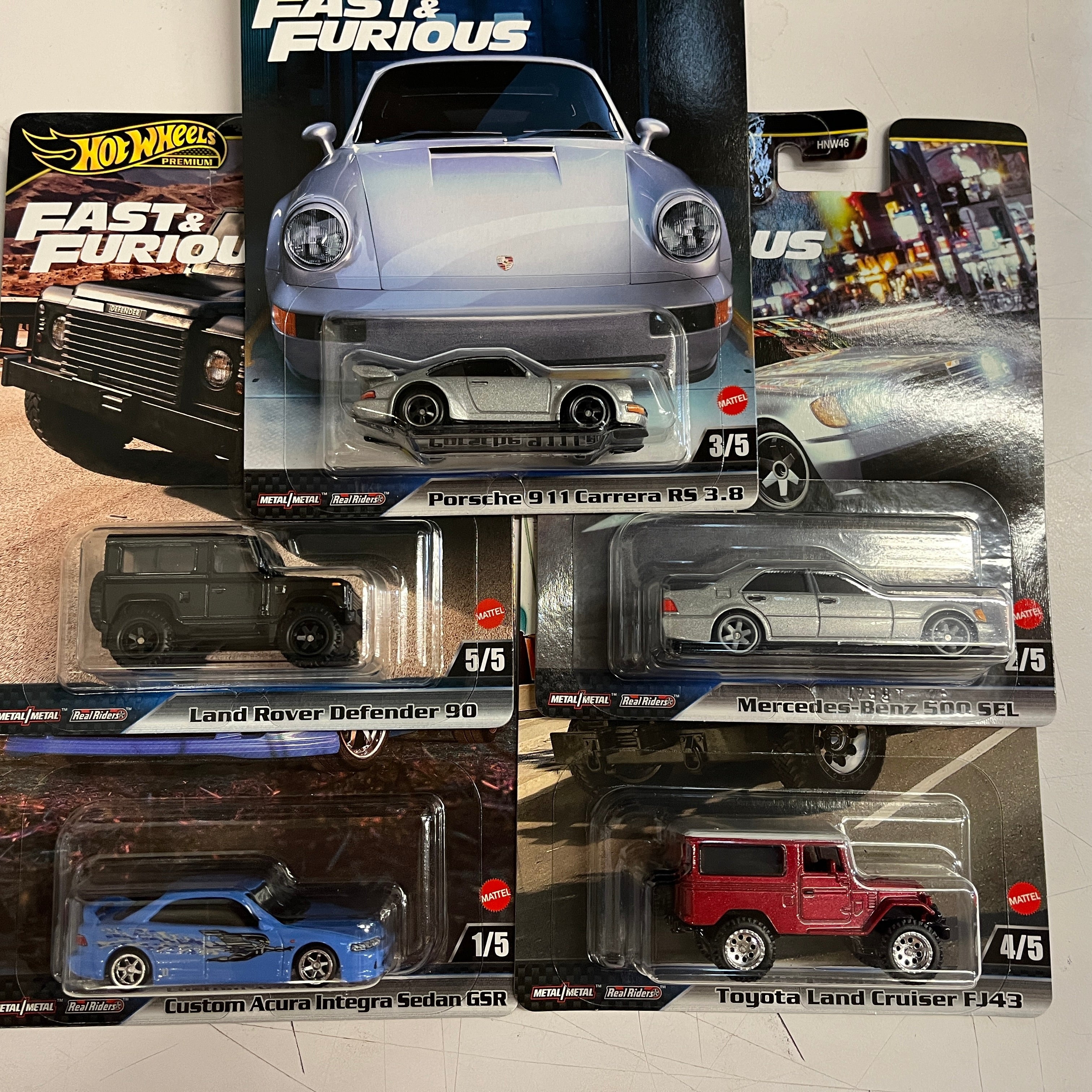 Case G * 5 Car Set Furious * 2024 Hot Wheels Premium Fast & Furious Ca ...